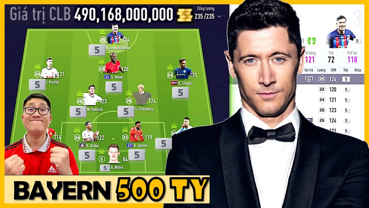 Cầm 500 Tỷ I Love Xây Dựng Đội Hình BAYERN MUNICH Cực Khủng FO4: LEWAN ...