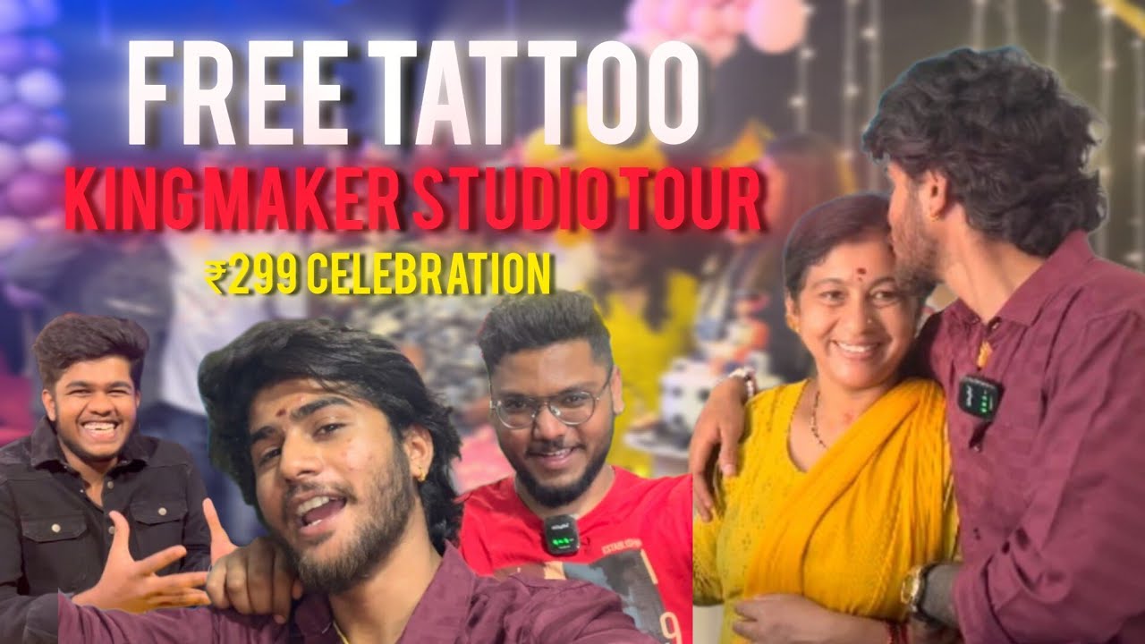 Free tattoo Special offer🔥| King maker shivaraj Studio tour | Full fun vlog | Kalki vlogs - YouTube