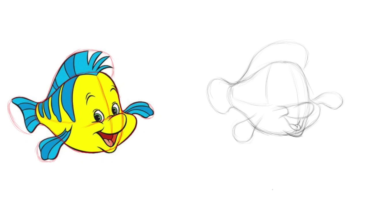 Drawing with Trowbro: How to Draw Flounder - YouTube
