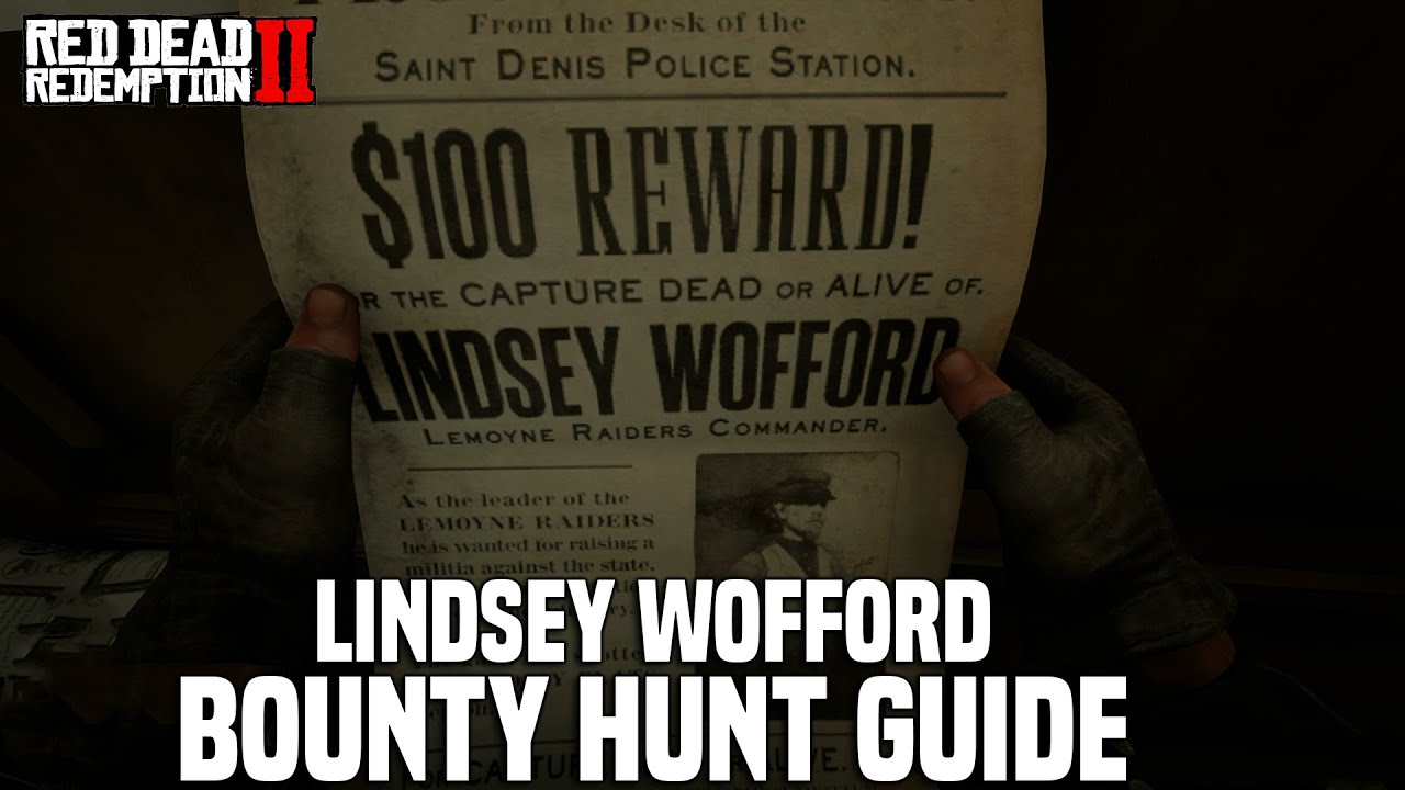 Red Dead Redemption 2 - Lindsey Wofford Bounty Guide & Location [100% ...