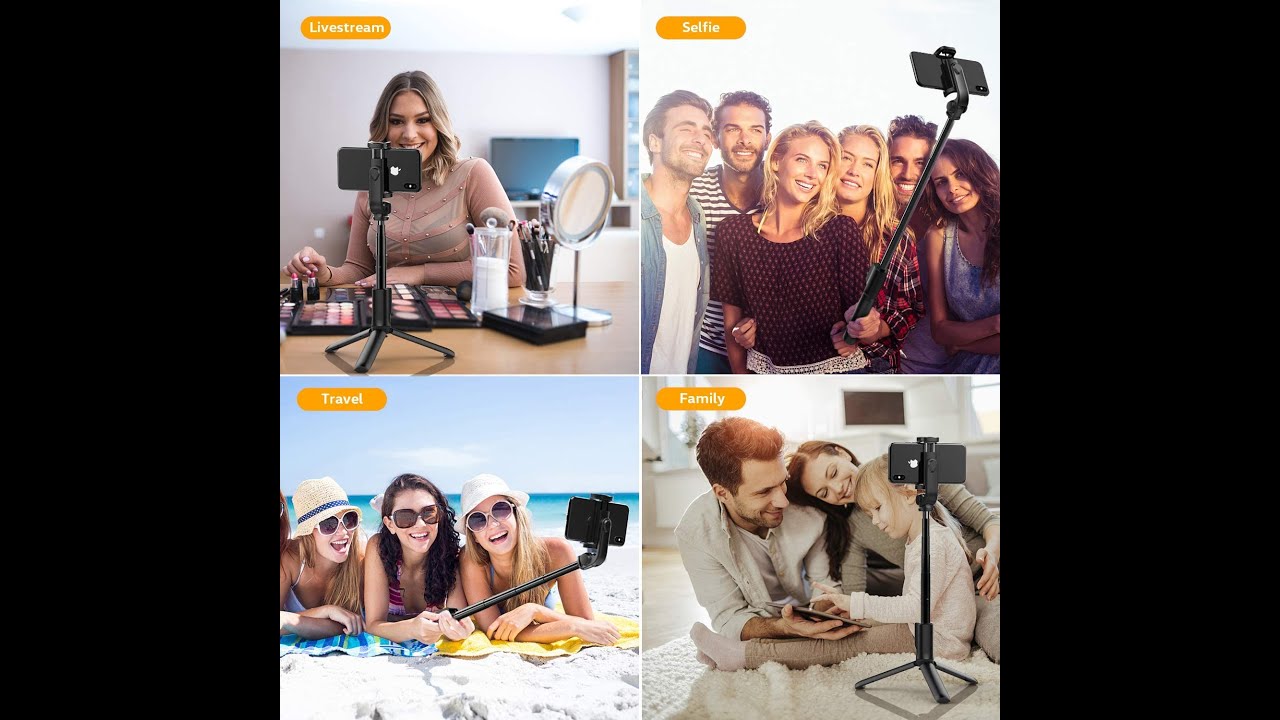 Selfie Stick Tripod, TECELKS Extendable Cell Phone Tripod with ...