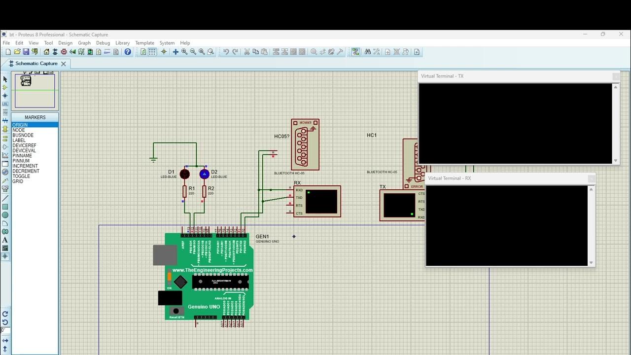 Leds Bluetooth con arduino y Proteus - YouTube