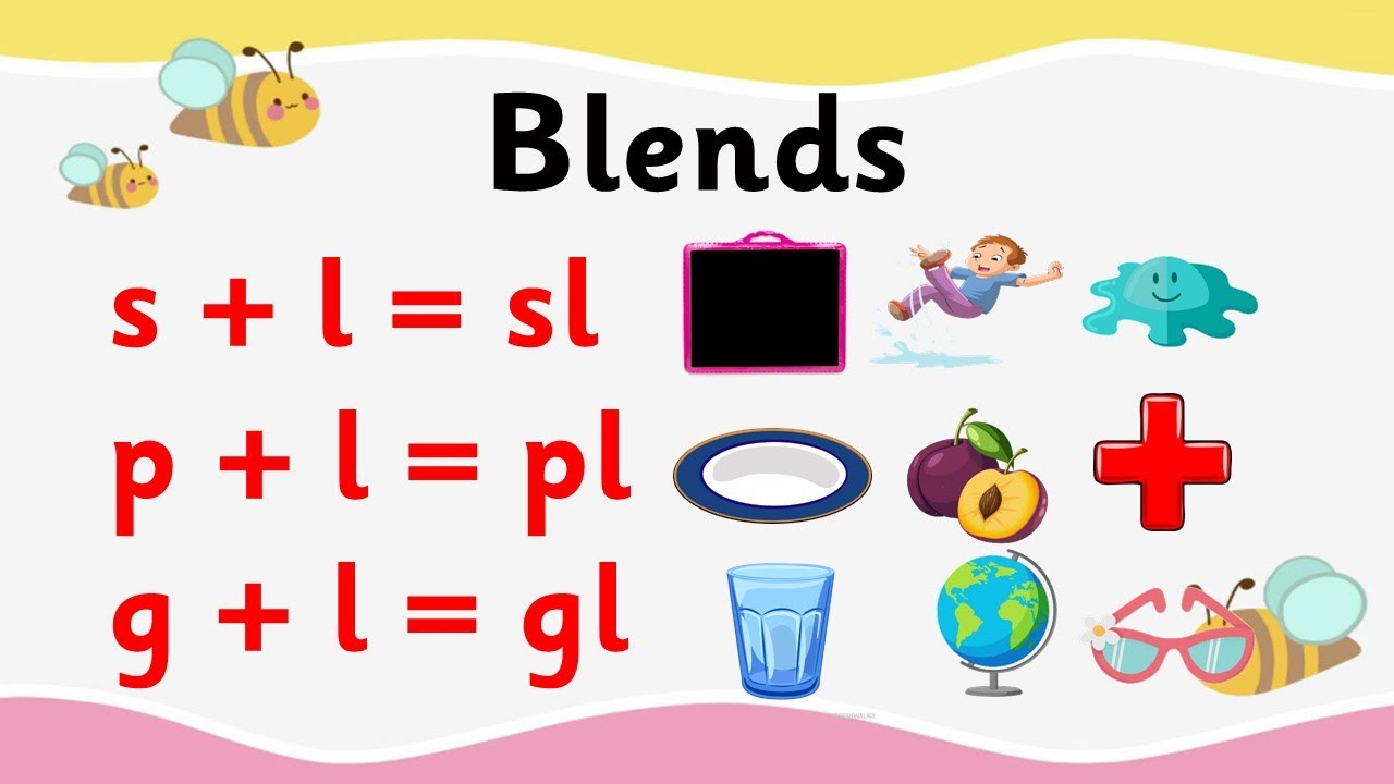 What Is a Blend? | pl, gl, sl | Writing & Reading Skills for Kids ...