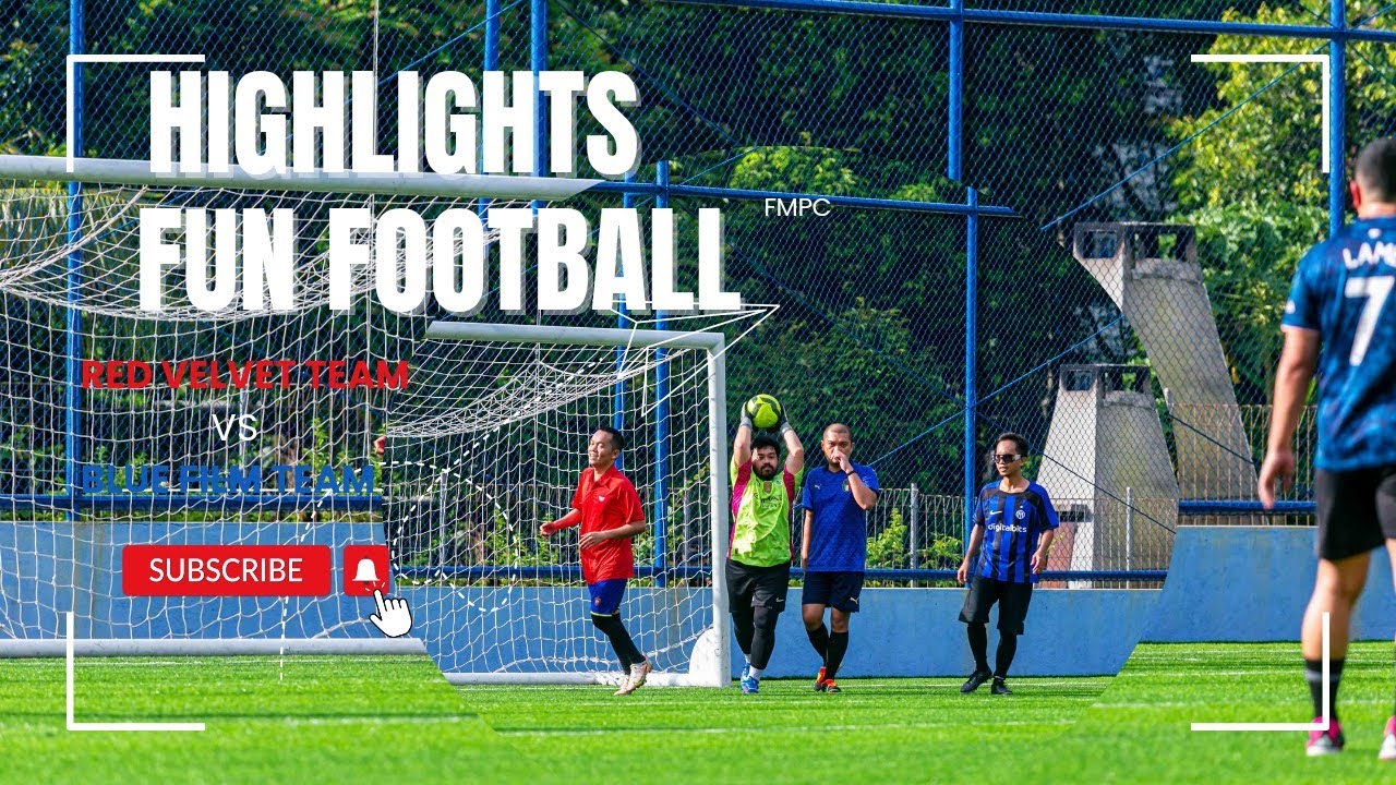 Highlights Fun Football : Red Velvet Team vs Blue Film Team - YouTube