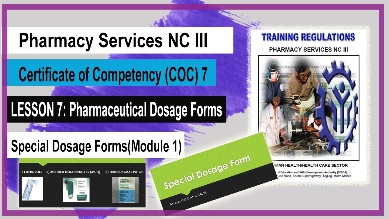 Lesson 7_Pharmaceutical Dosage Forms Part 3 - PhS COC 7 - YouTube