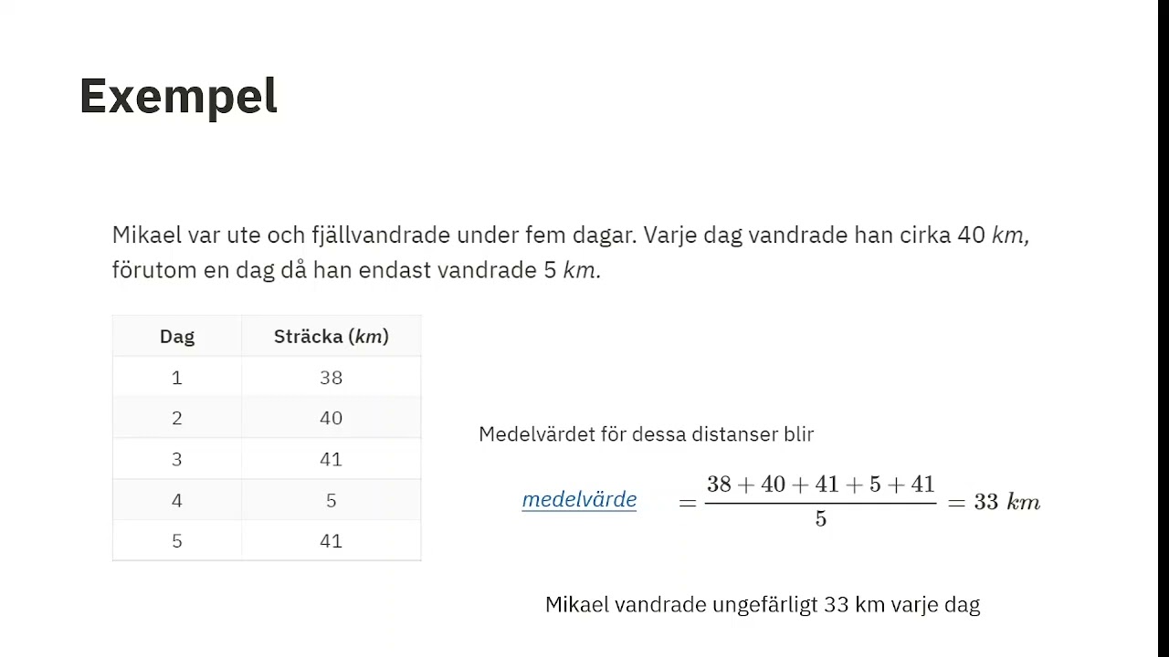 Medelvärde, median och typvärde, matte 1 - YouTube
