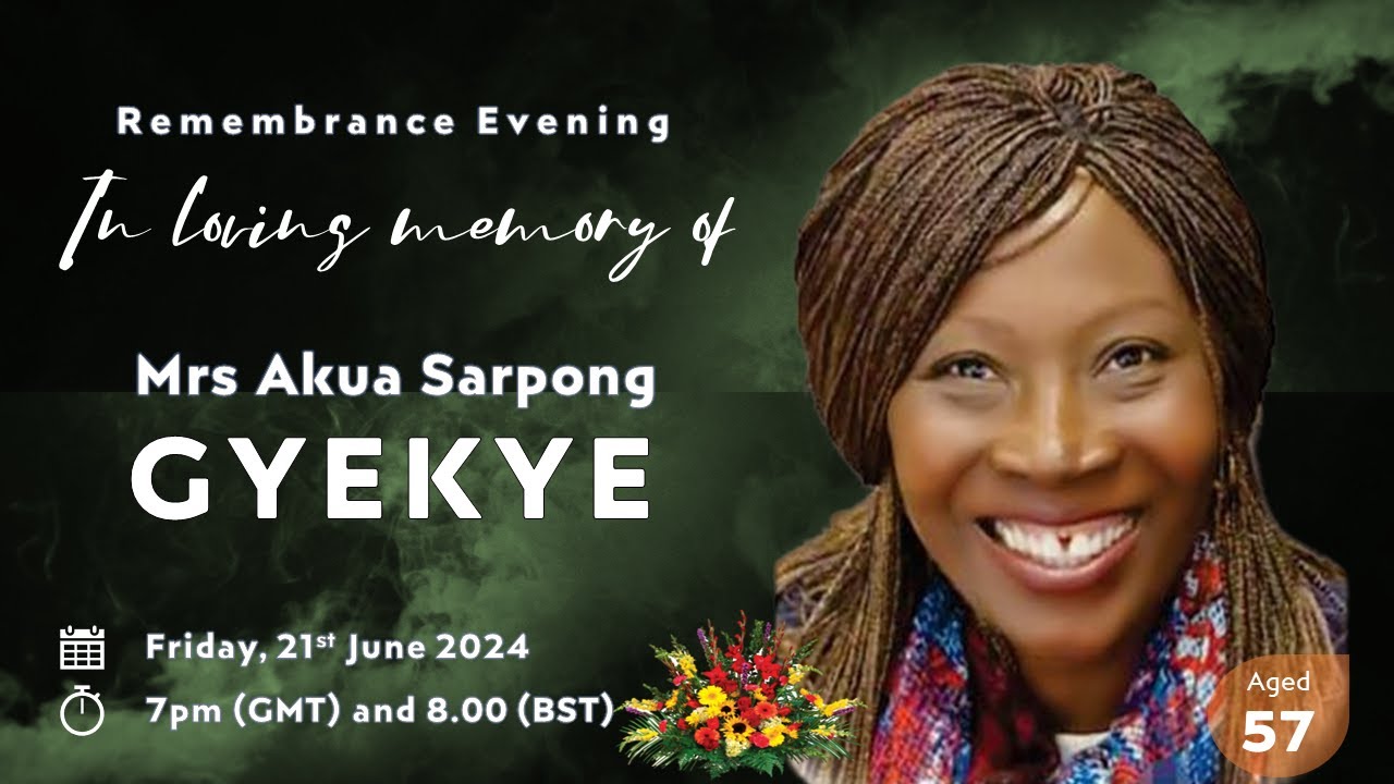 Mrs Akua Sarpong Gyekye - 82 YG Remembrance Evening - YouTube