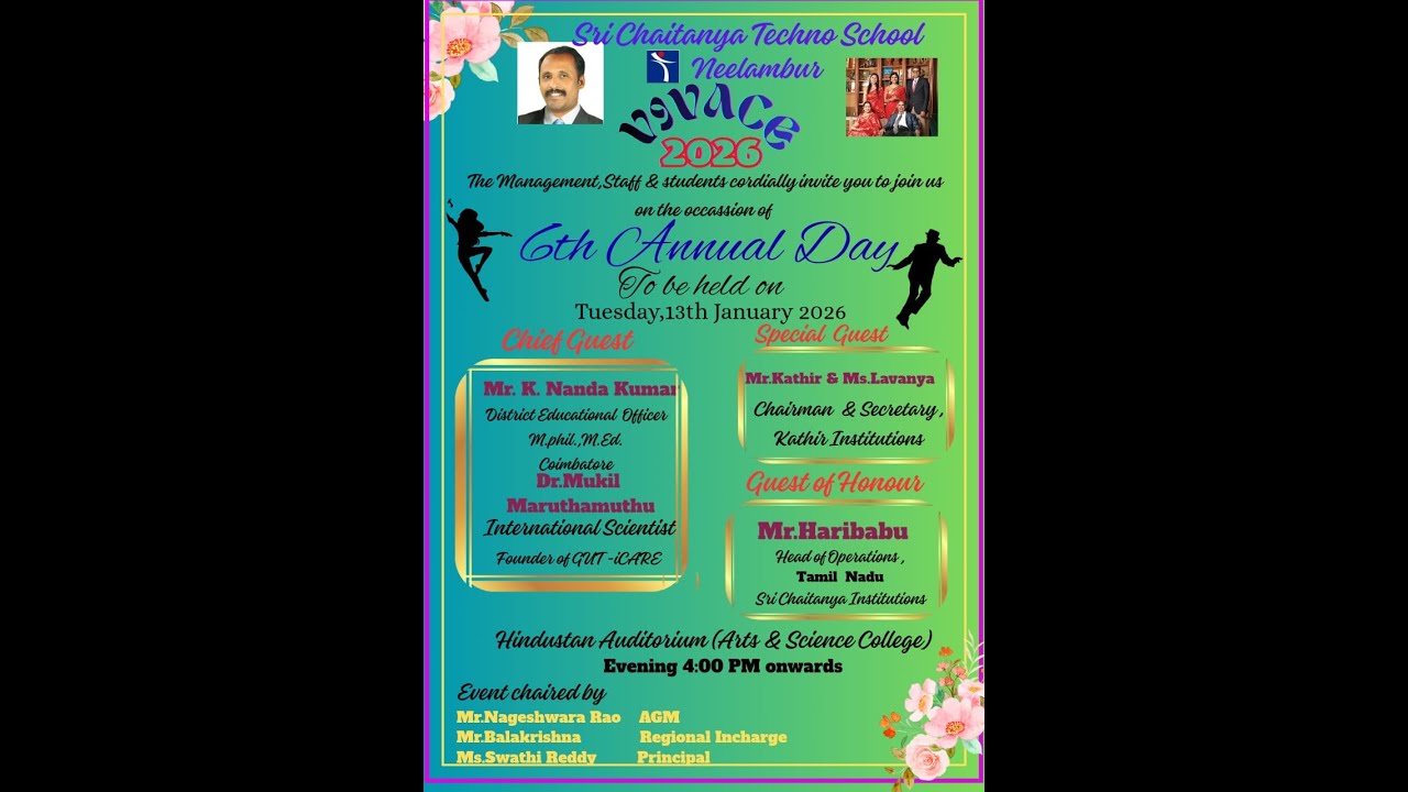 SRI CHAITANYA TECHNO SCHOOL | 6th ANNUAL DAY | LIVE STREAM | NEELAMBUR ...