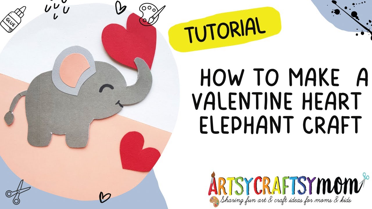 How to make Valentine Elephant Heart | #papercraft #diy #craft # ...