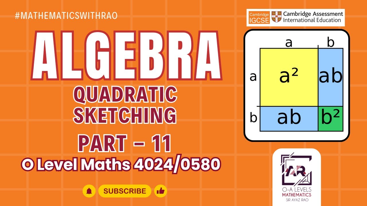 Algebra Part 11 - Quadratic Sketching | Identity | O Level Maths 4024/ ...