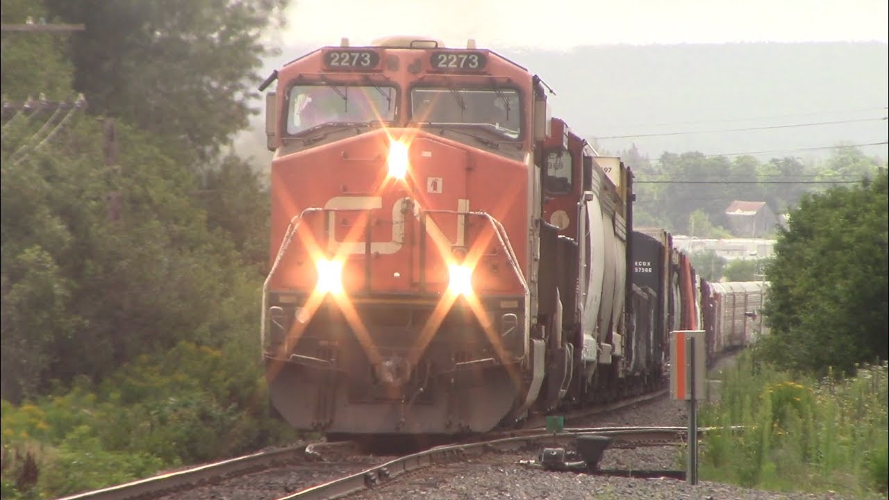 Decent Size Freight Train CN 507 Passing Onslow, NS Shorty After ...