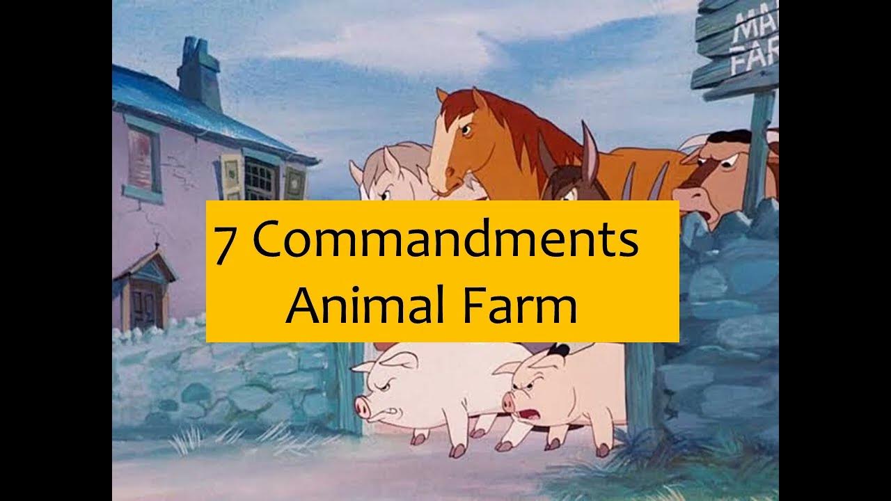 Seven Commandments in Animal Farm | Animalism | Animal Farm | Quotes ...