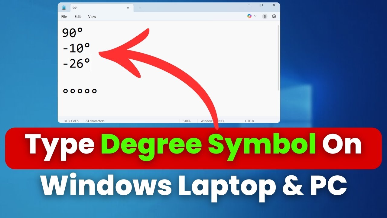 How to Type Degree Symbol in Laptop & PC - YouTube