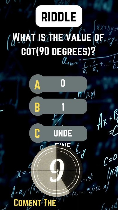 Understanding Cotangent: What is cot(90 degrees)? 📐#Trigonometry #Cotangent #Mathematics #Shorts ...