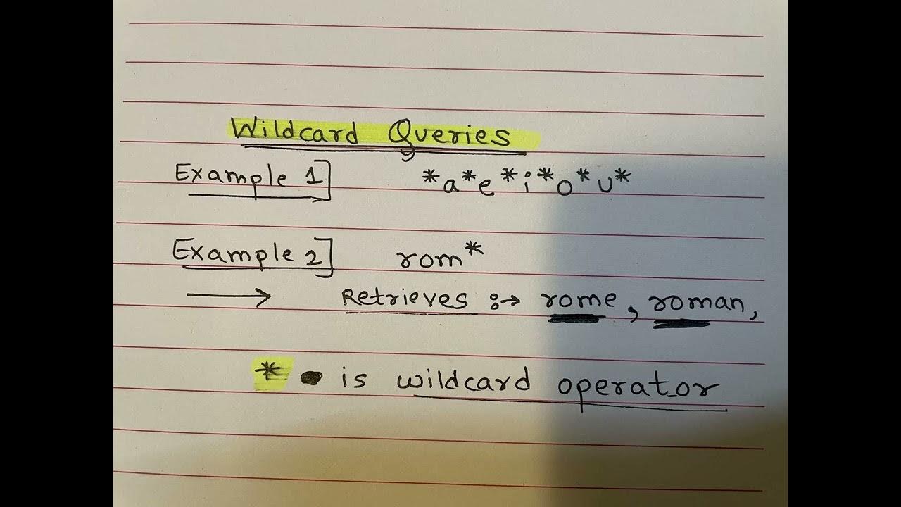 Wildcard Query [With Example] in Information Retrieval @SimplyExplained-iy6gl - YouTube