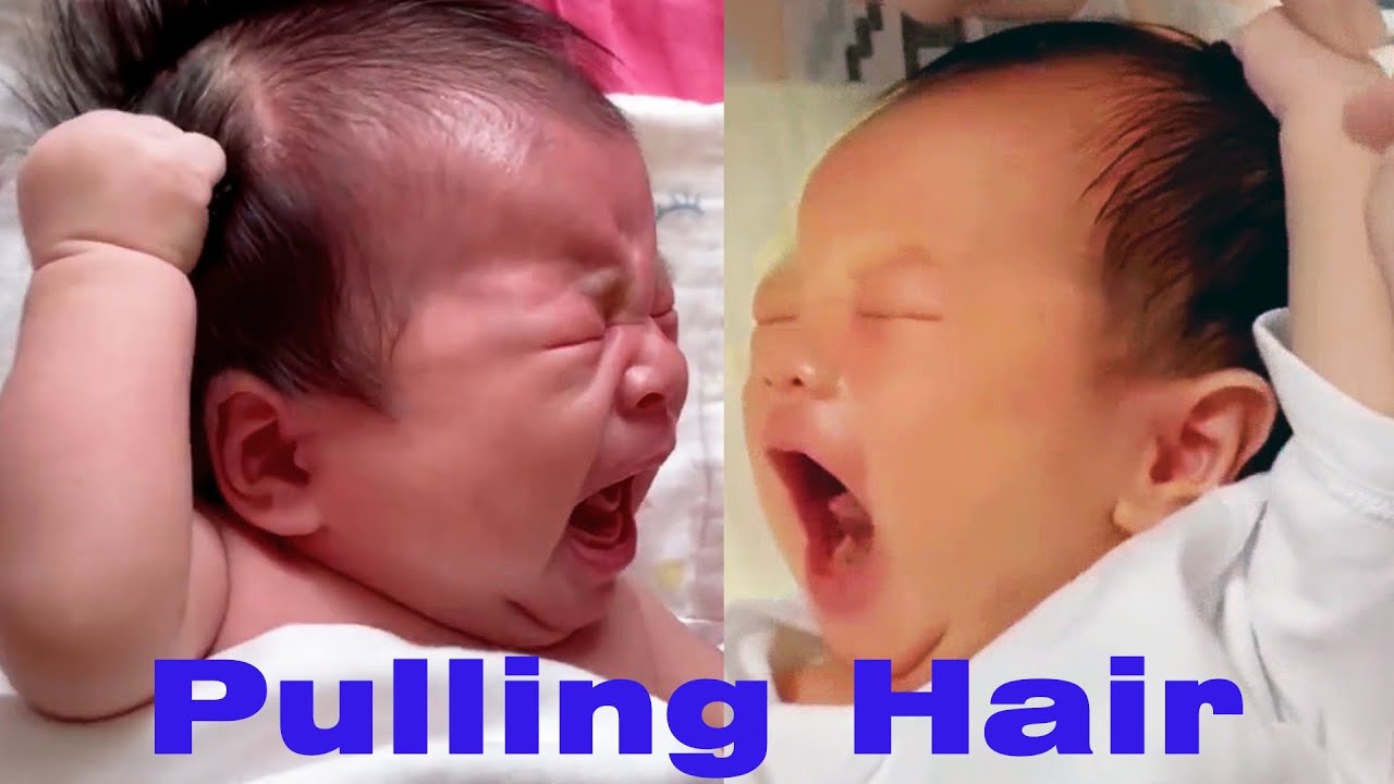 Babies Pulling Hair Newborn Babies Can t Control His Own Hand YouTube