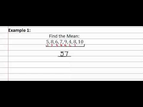 4.1a : Mean - YouTube