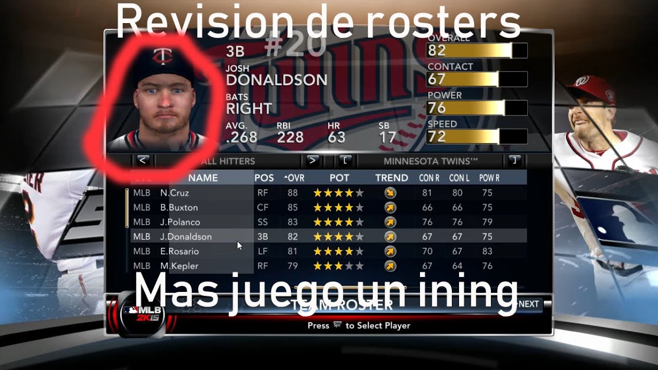Mlb 2k20 revisión de roster + Juego un ining - YouTube