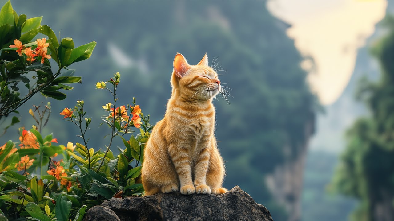 Peaceful Cat Music to Reduce Stress and Anxiety – Calming Background ...