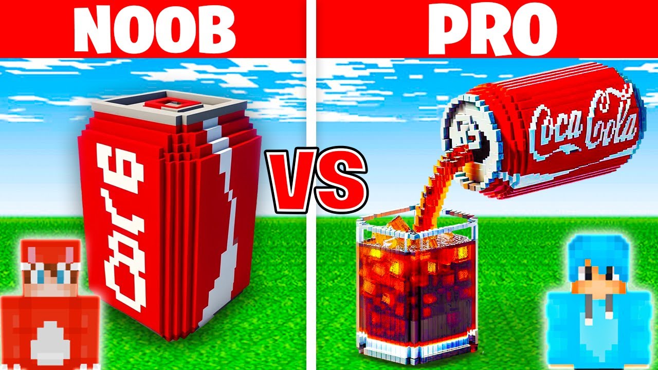 NOOB vs PRO: COLA House Build Challenge In Minecraft - YouTube