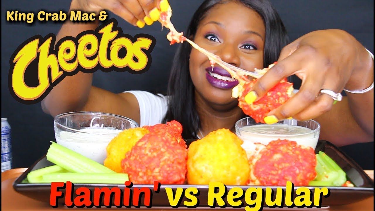 HOT CHEETO FRIED KING CRAB BALLS vs CHEETOS KING CRAB BALLS MUKBANG ...
