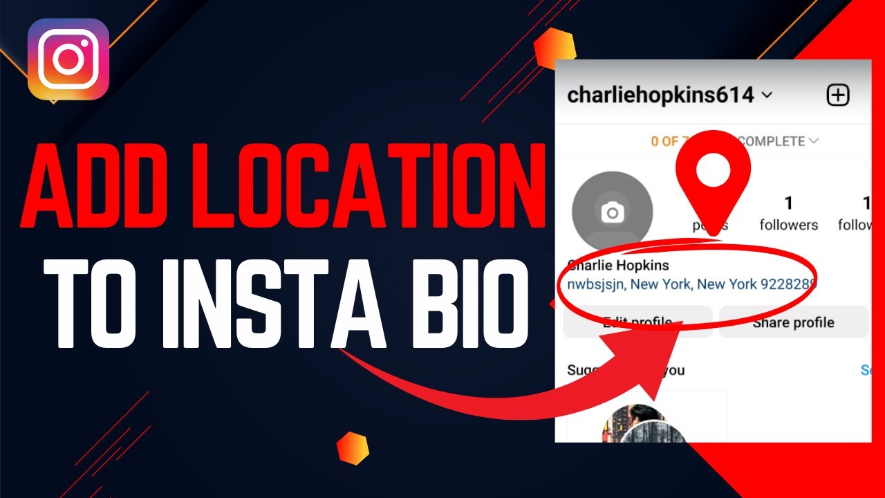 How To Add Location To Your Instagram Bio - YouTube