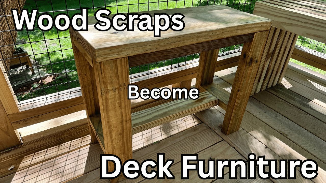 How to Build a Deck Table with Scrap Lumber - YouTube