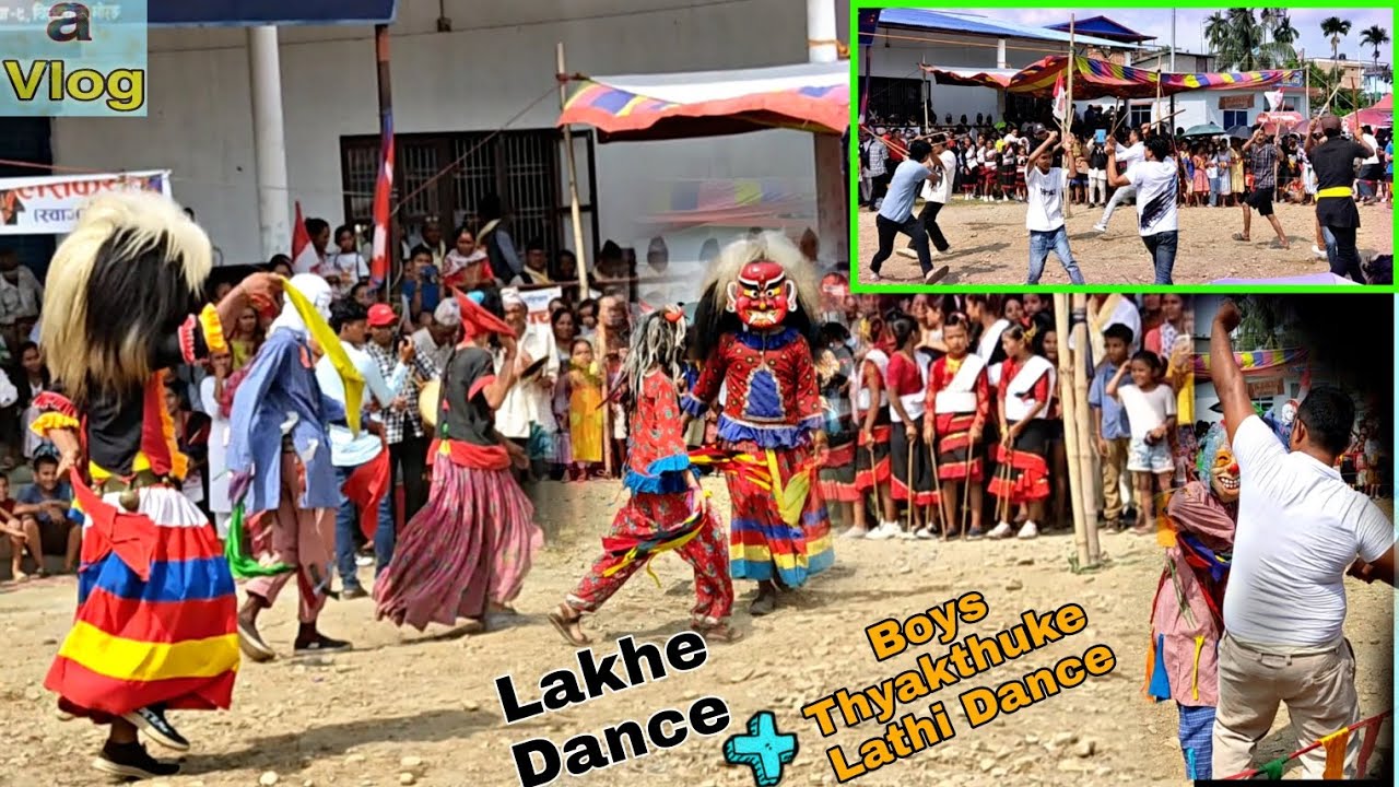 Thyakthuke Lathi Dance + lakhe dance || Hile jatra 2079 - YouTube