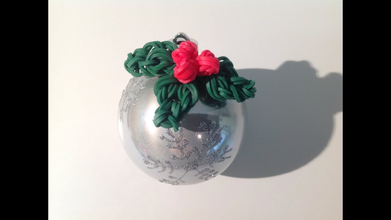 Rainbow Loom Nederlands, Kerst Hulst blaadjes, Xmas Mistletoe - YouTube