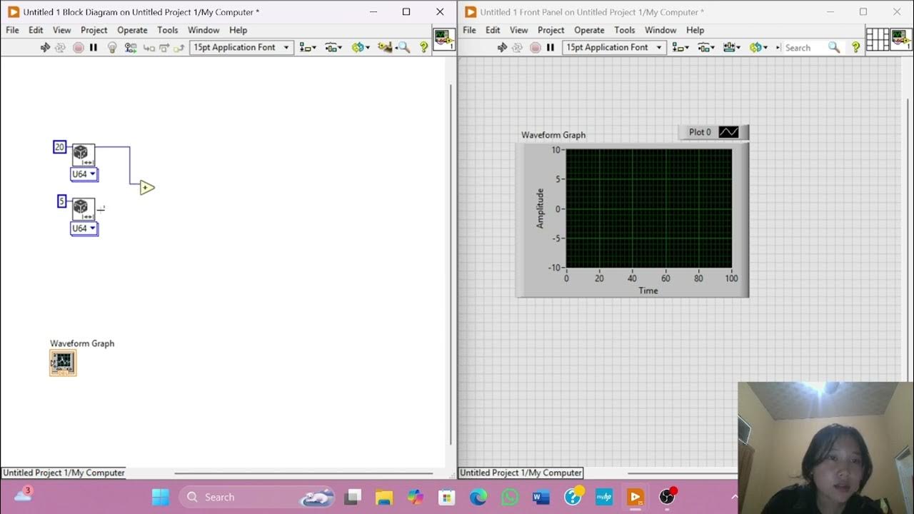 Pengertian Labview, LabVIEW Dasar: Cara menampilkan Data Random di Waveform Graph - YouTube