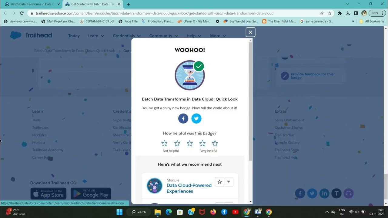 Batch Data Transforms in Data Cloud: Quick Look | Salesforce Trailhead - YouTube