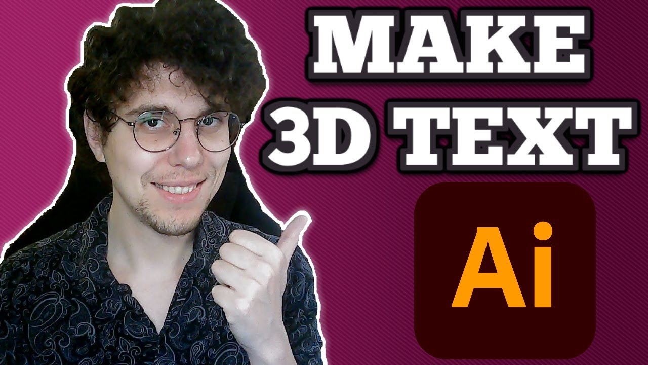 How To Make 3d Text In Adobe Illustrator Youtube