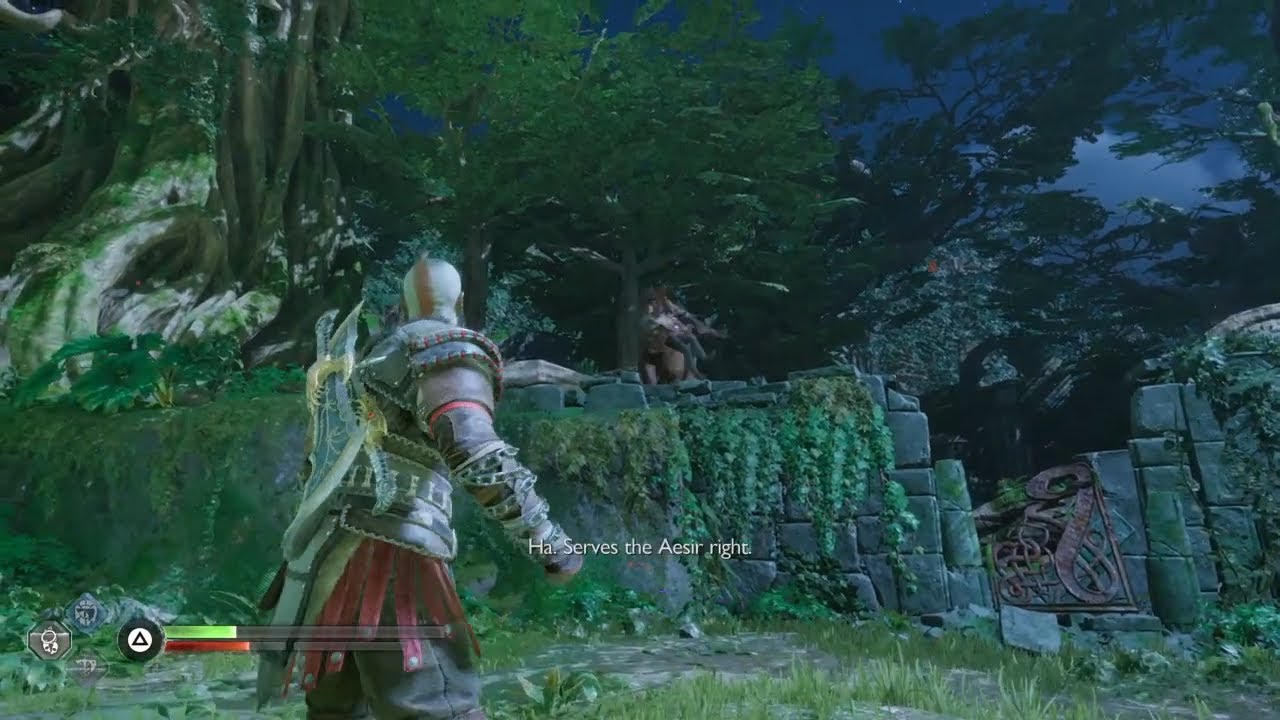 Gradungr uses an Aesir like a Chew Toy - God of War Ragnarök - YouTube