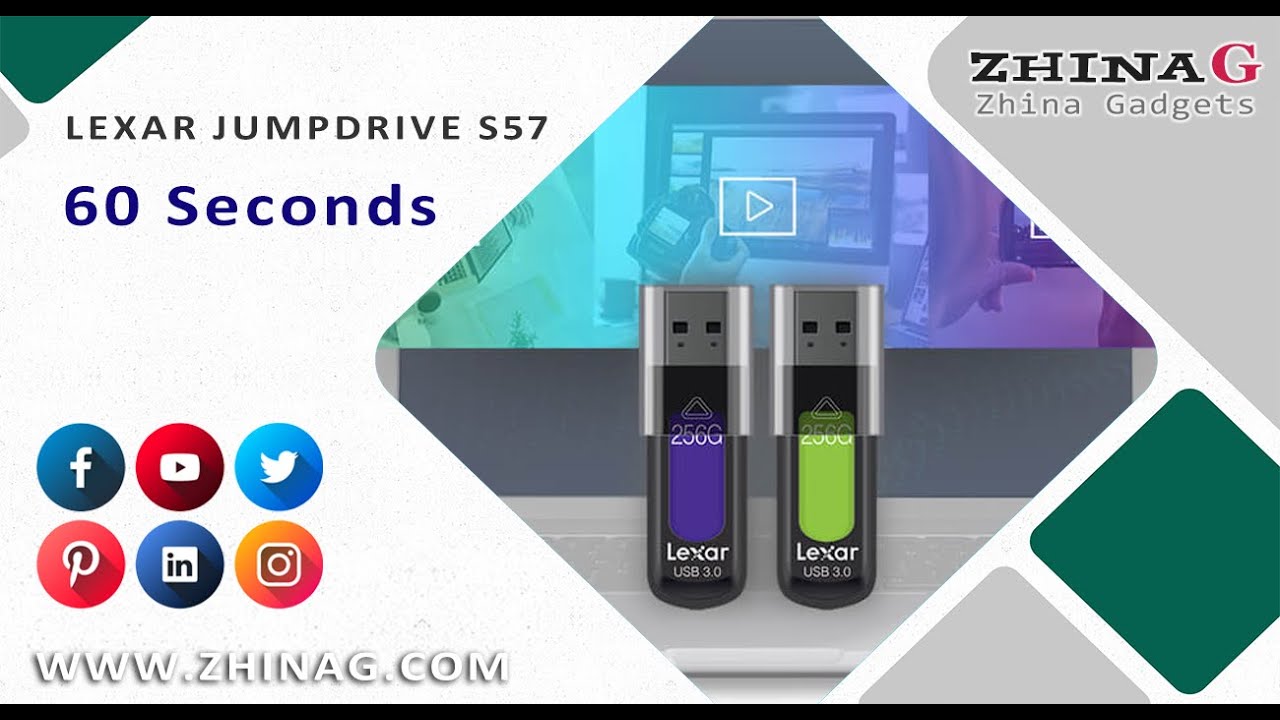 Lexar JumpDrive S57 reviews In 60 Seconds By Zhina Gadgets - YouTube