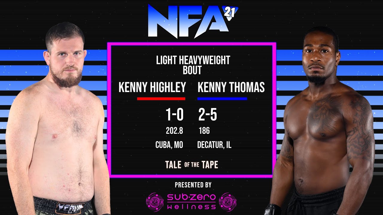 #NFA Nemesis 21 amateur #MMA bout Kenny Highley vs Kenny Thomas - YouTube