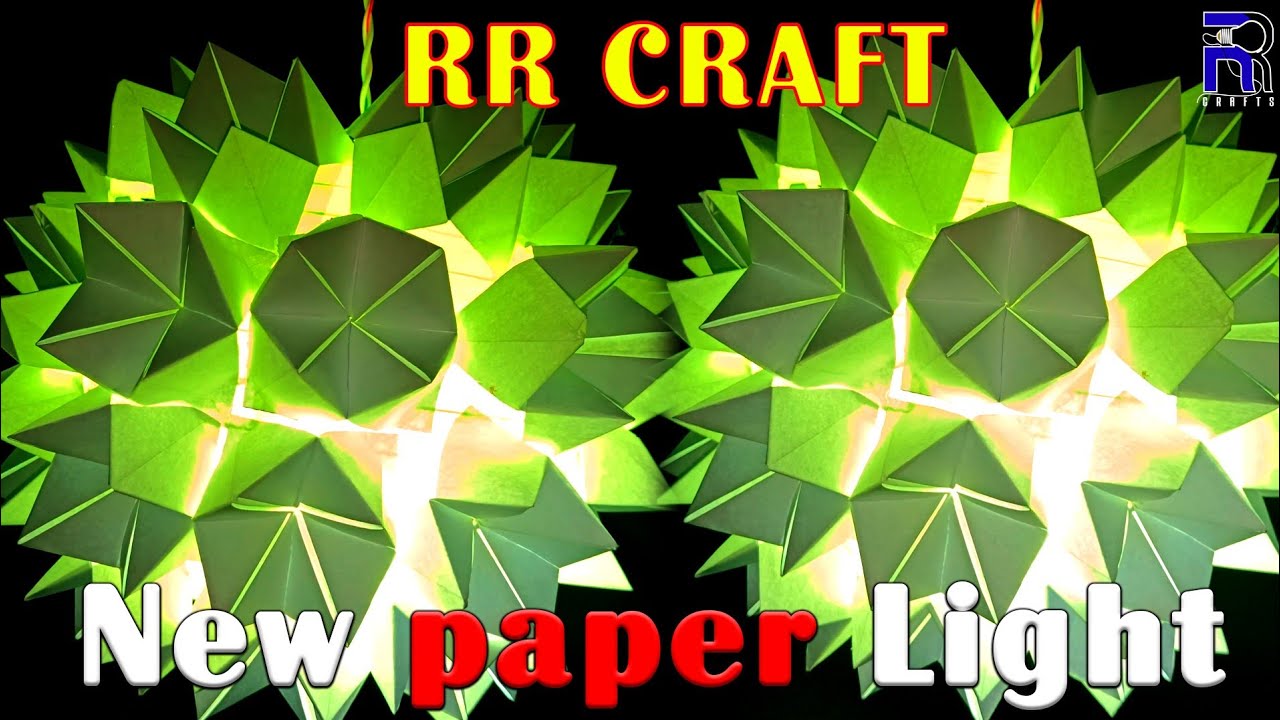 Hanging paper ball light ll Paper Craft ll RR CRAFT - YouTube