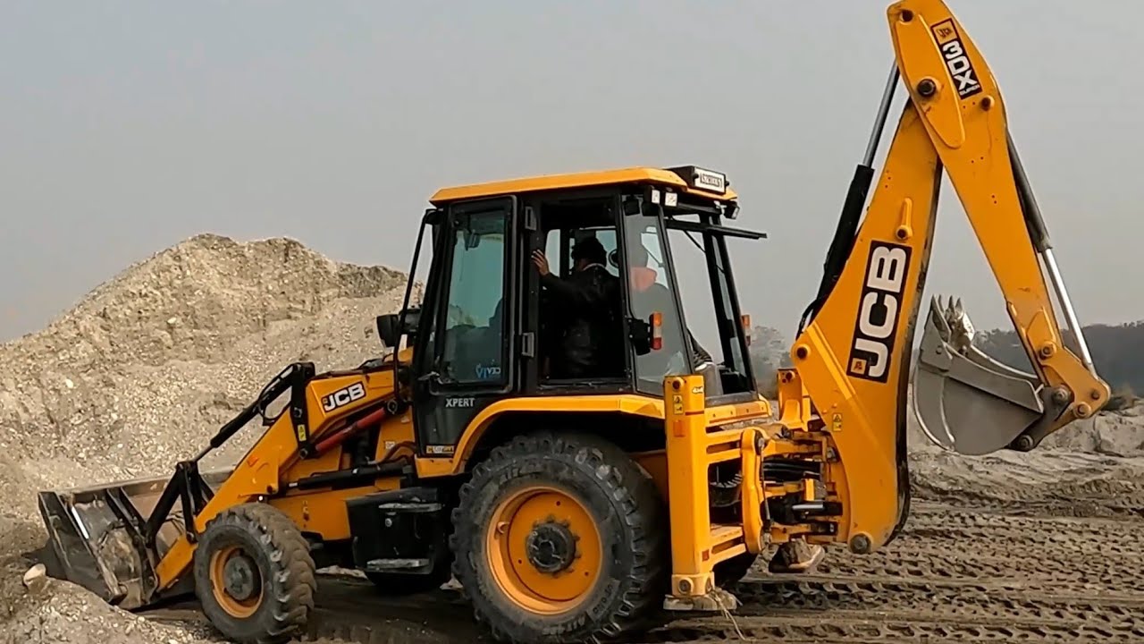 JCB works at River Side/Excavator Working Video - YouTube
