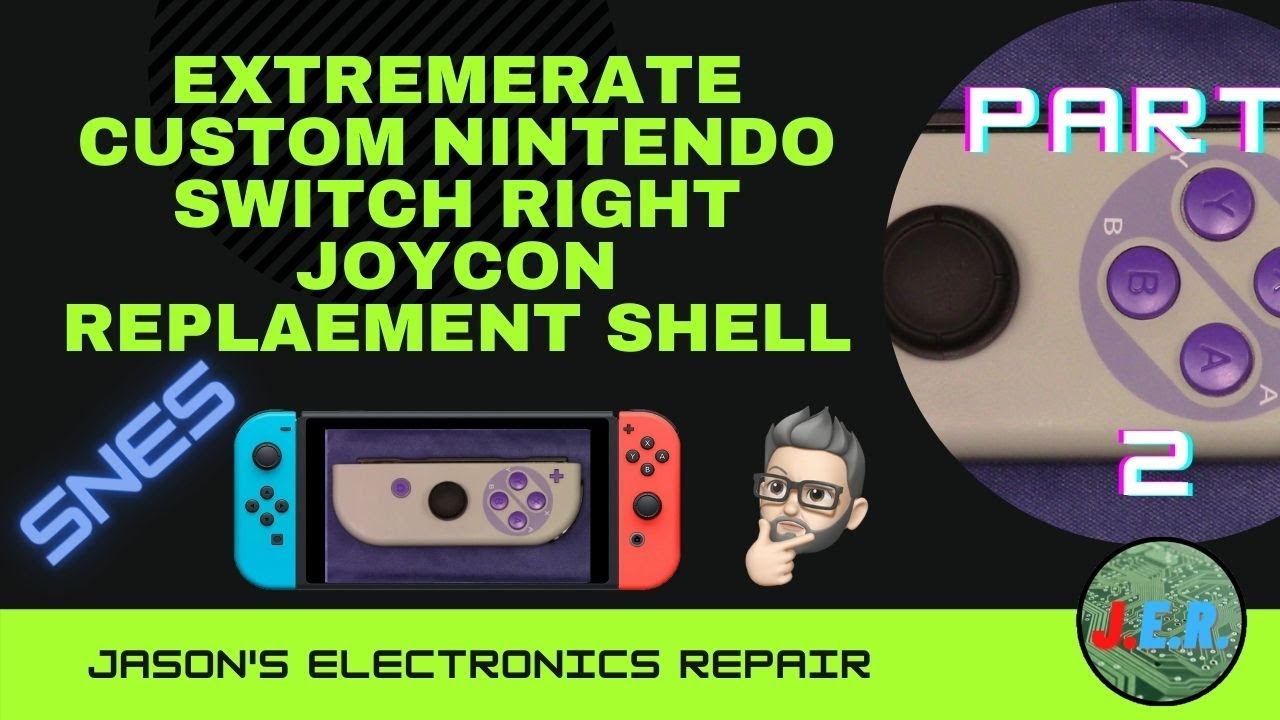 eXtremeRate Custom SNES Case For The Nintendo Switch Part 2 Right ...