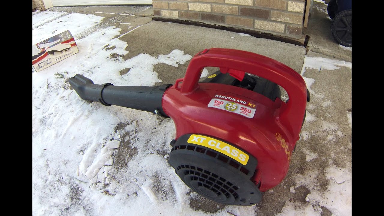 Southland XT Blower Ice Cold Start - YouTube
