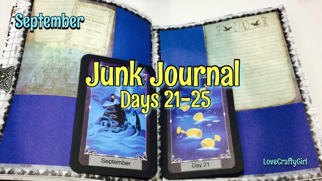 September Junk Journals Days 21-25 - YouTube