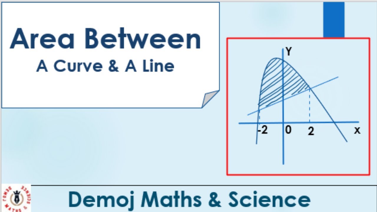 How to Find the Area Between a Curve and An Intersection Line - YouTube