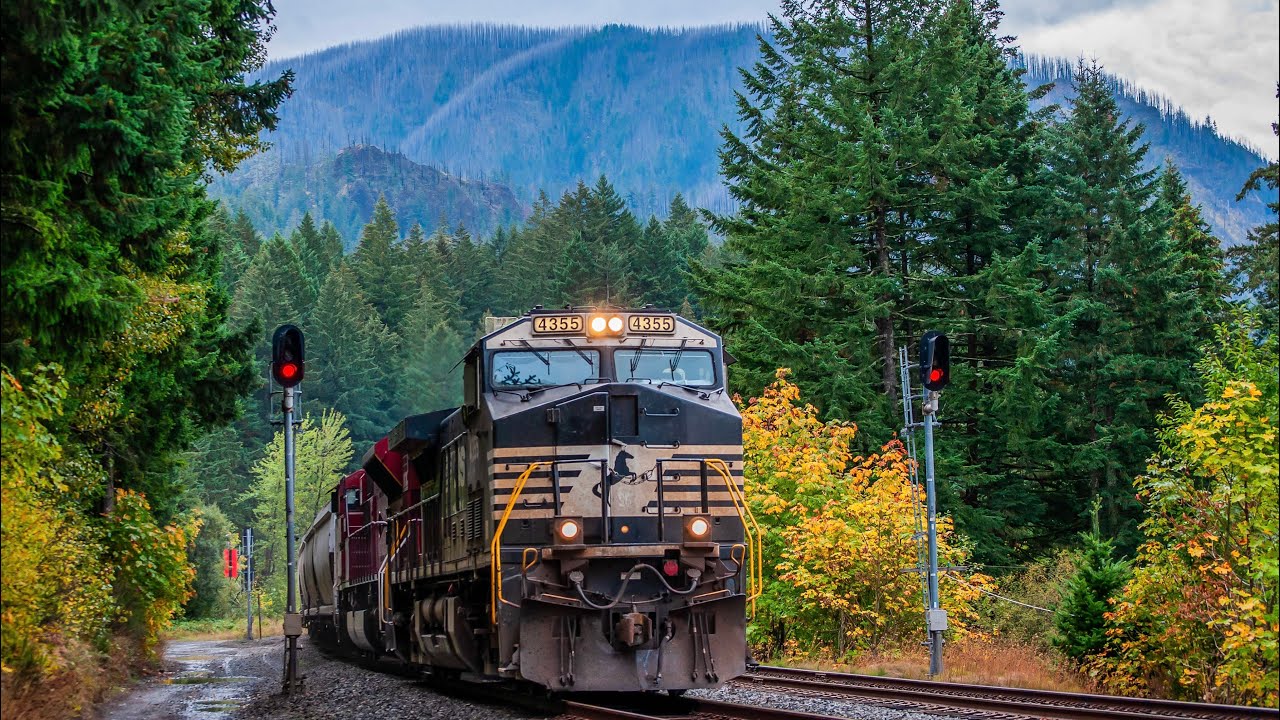 Fall Trains On The Union Pacific Portland Subdivision - YouTube