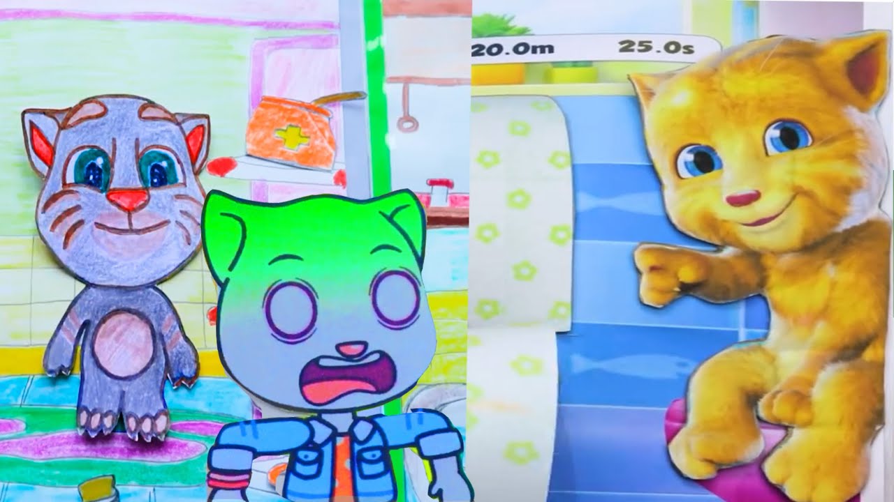 DIY Paper Cool Game. Compilation. My Talking Tom Friends - YouTube