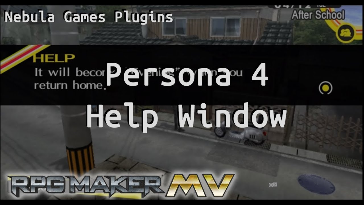 Persona 4 Help Window - RPG MAKER MV - YouTube