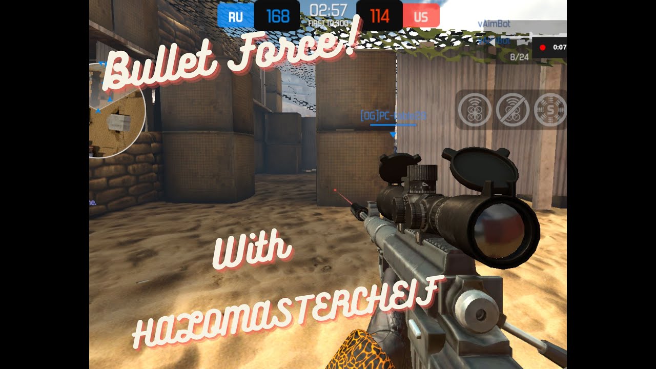 Bullet Force Sniper Match With PC-HALOMASTERCHEIF! - YouTube