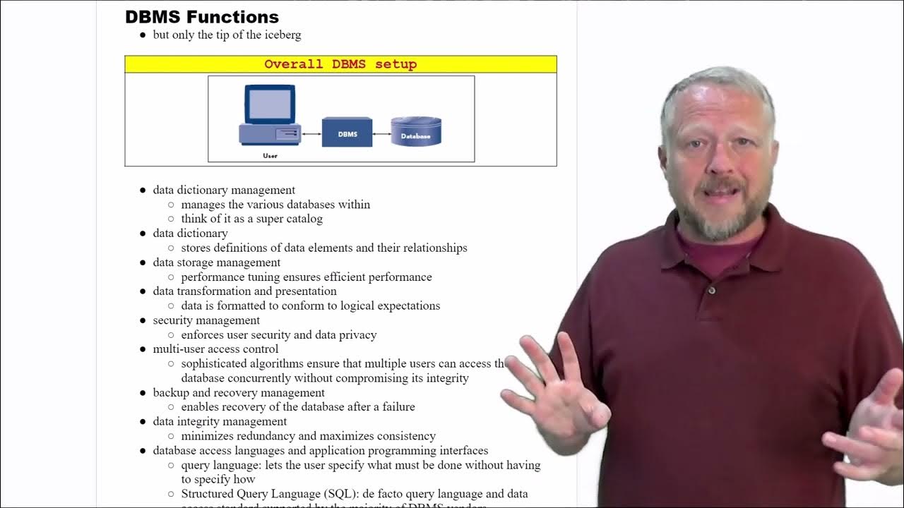 2 - DBMS Functions - YouTube