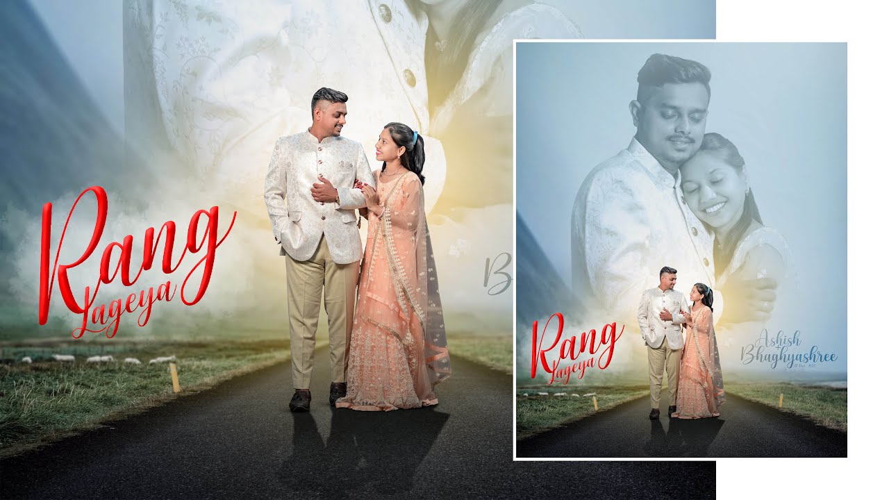 Prewedding Couple Poster Making Photoshop Cc Youtube