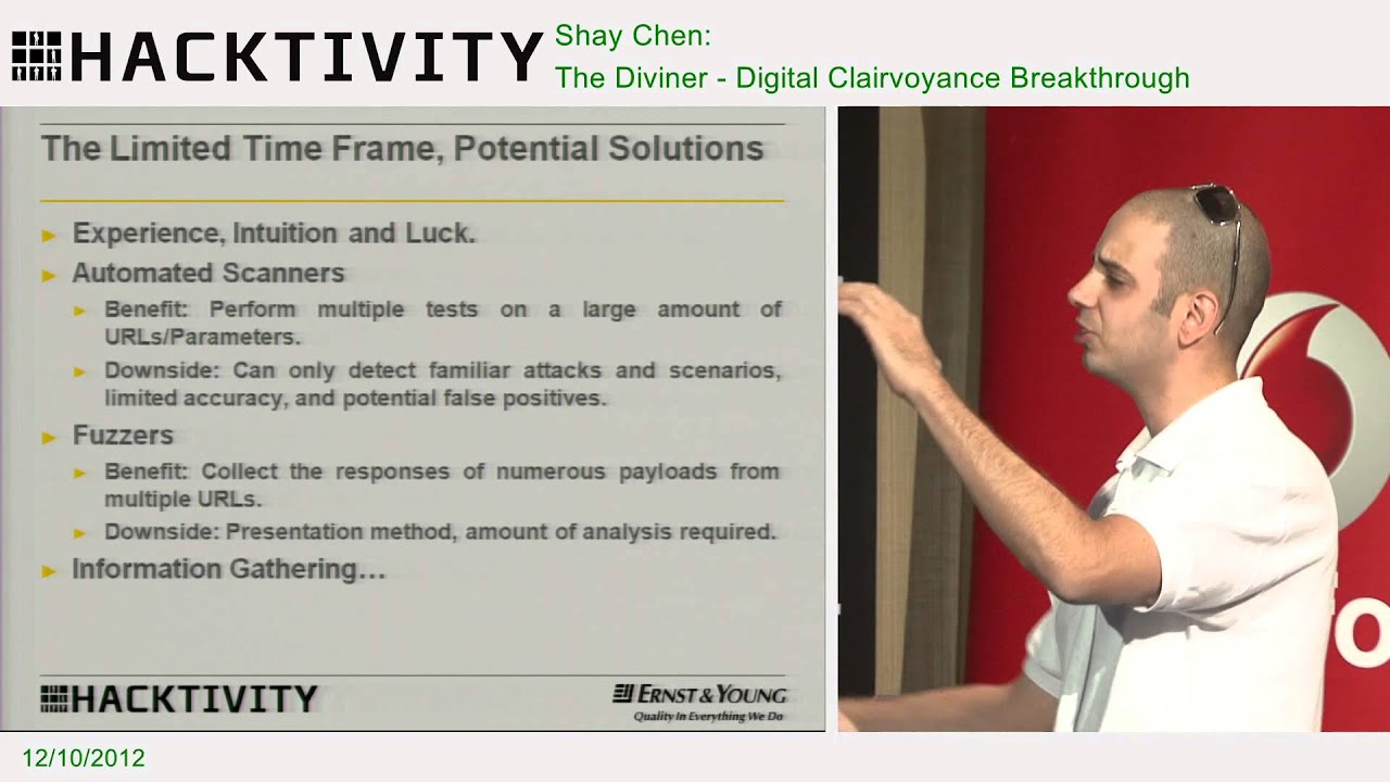 Hacktivity 2012 - Shay Chen - The Diviner - Digital Clairvoyance Breakthrough - YouTube