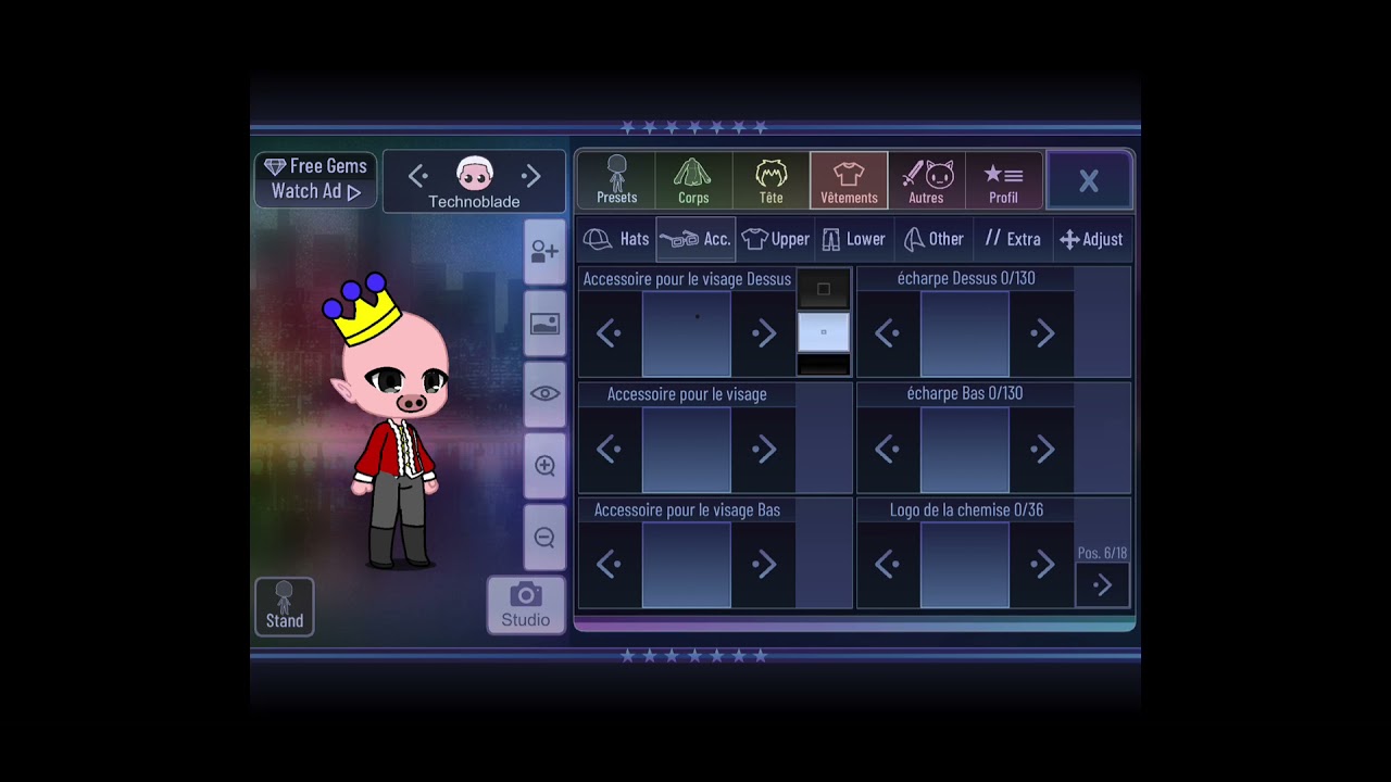 Tuto faire technoblade sur gacha club - YouTube