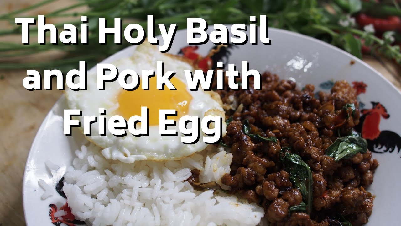 🇹🇭Thai Holy Basil🌿with Pork and Fried Egg 🍳(Pad Grapow Moo Kai Dao ...